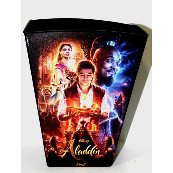 Accents | Disney Aladdin Movie Theater Popcorn Black Bucket Square ...
